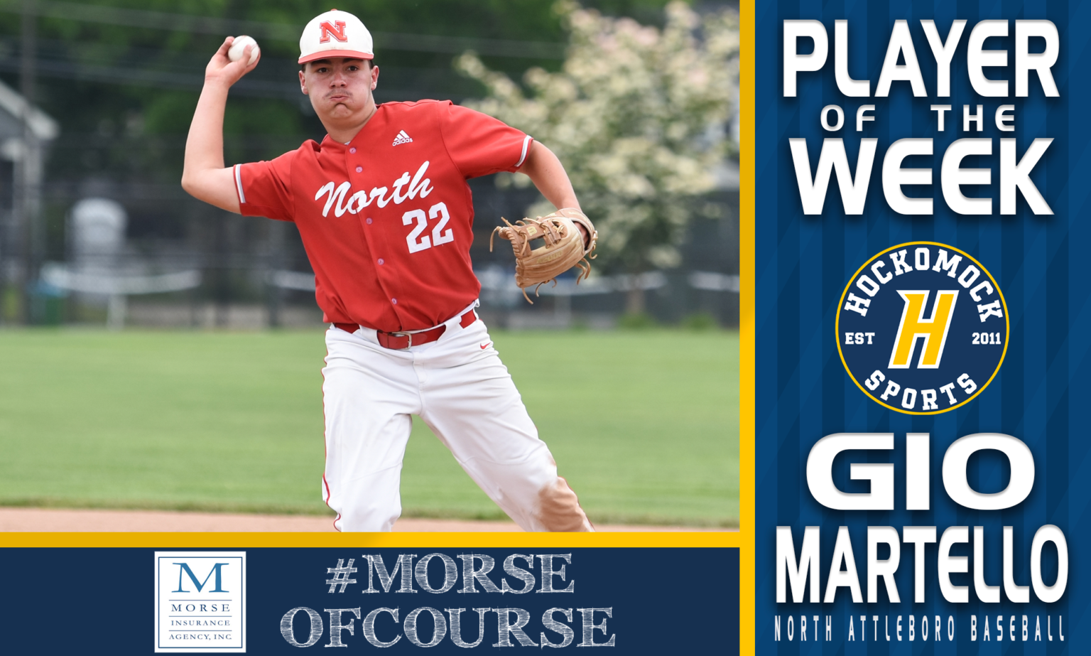Player of the Week: Gio Martello, North Attleboro Baseball